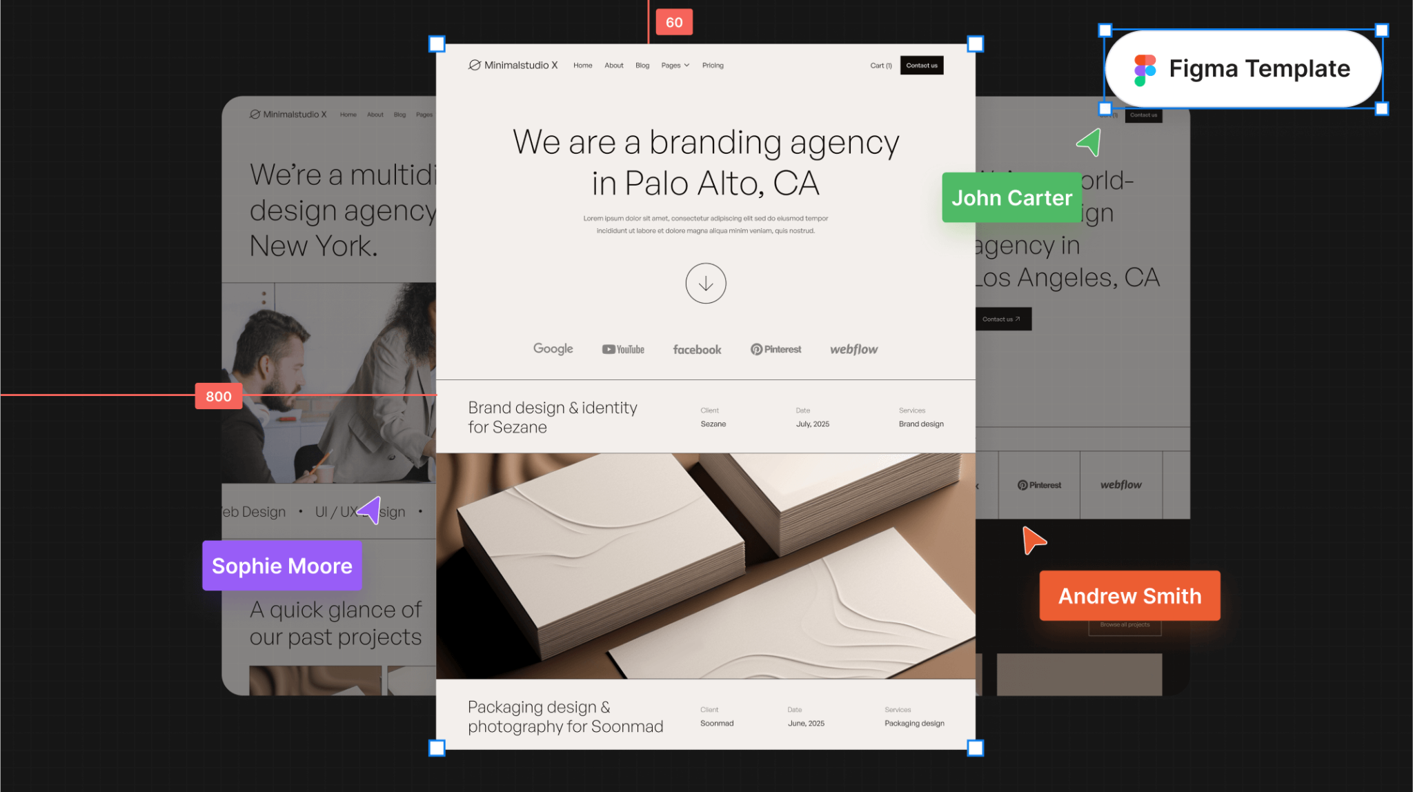 Minimalstudio X - Minimal Agency Figma Template - Free Figma Resource | Figma Elements