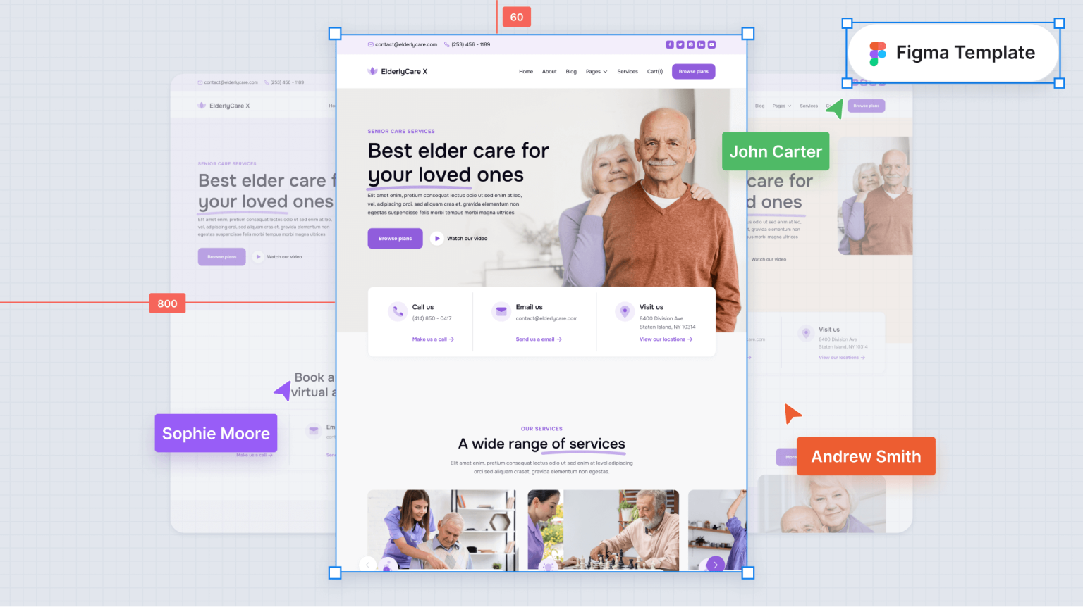 ElderlyCare X - Elderly Care Figma Template - Free Figma Resource ...