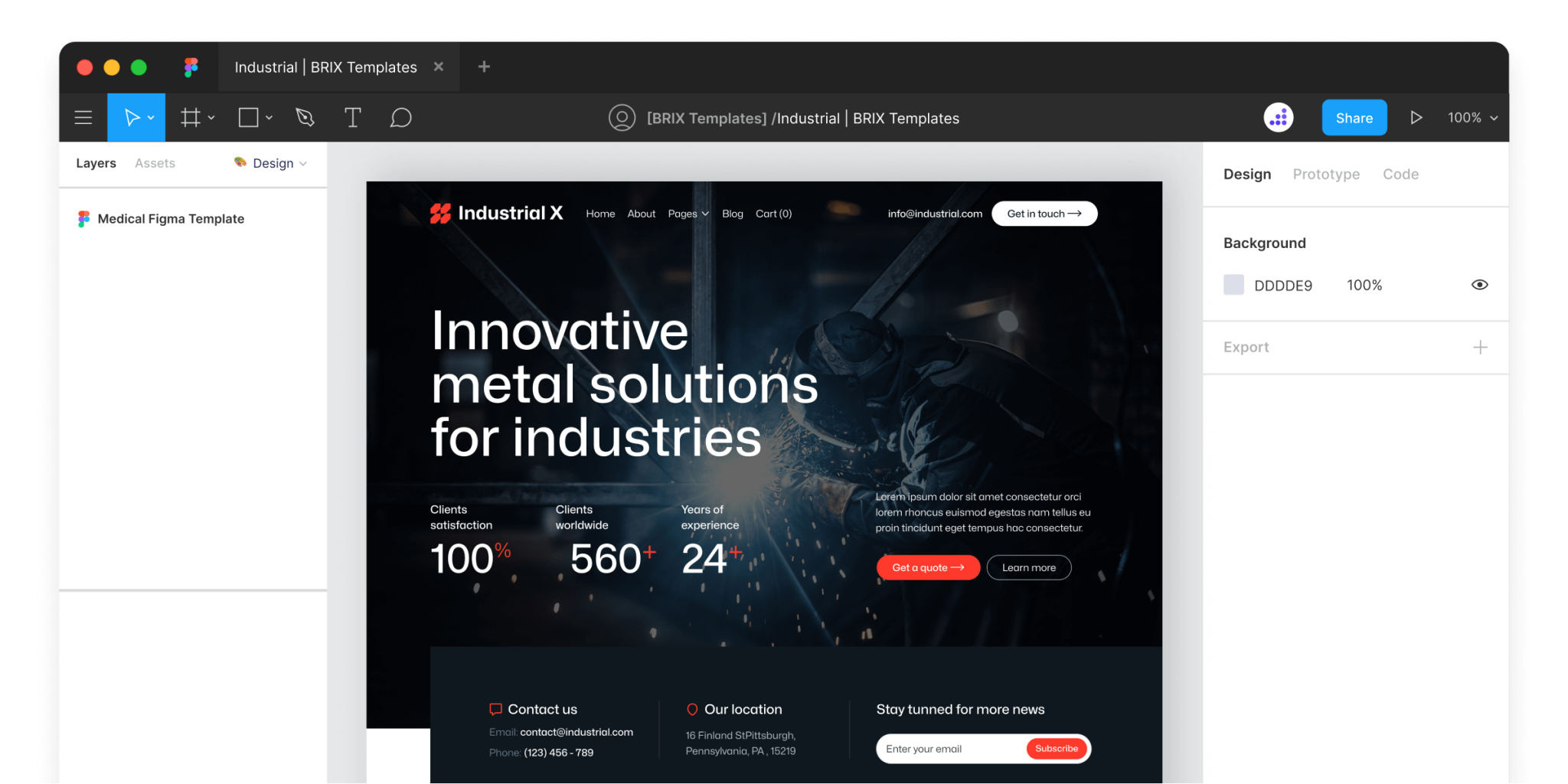 Industrial X - Industrial Figma Template - Free Figma Resource | Figma ...
