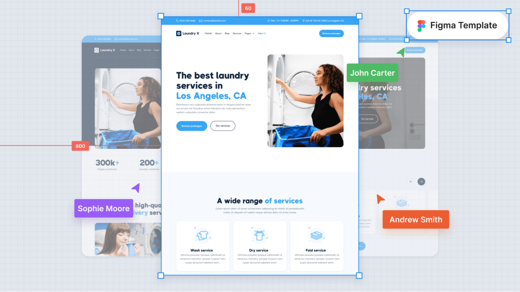 Laundry X - Laundry Figma Template - Free Figma Resource | Figma Elements