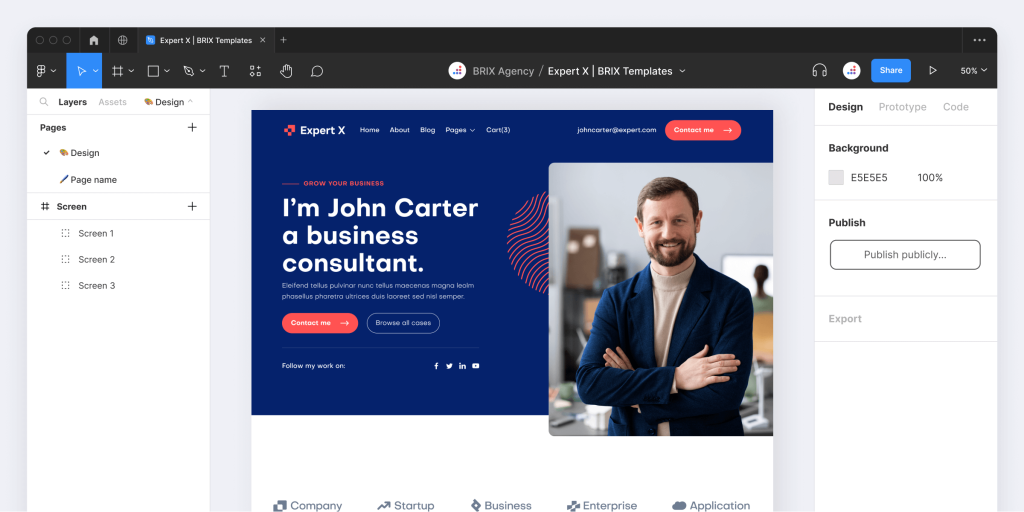Expert X - Coaching Figma Template - Free Figma Resource | Figma Elements