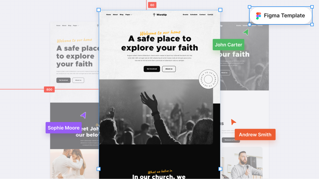 Worship X - Church Figma Template - Free Figma Resource | Figma Elements