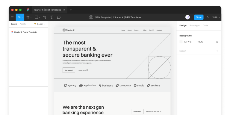 Starter X - Minimalist Startup Figma Template - Free Figma Resource ...
