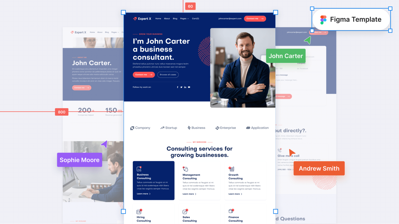 Expert X - Coaching Figma Template - Free Figma Resource | Figma Elements