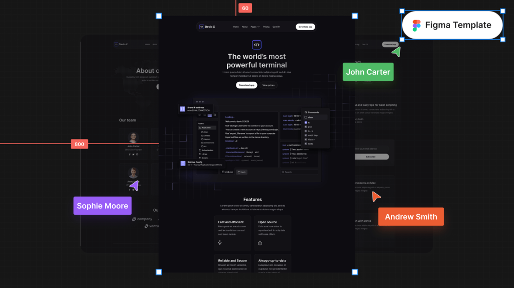 Devio X Software Development Figma Template Free Figma Resource Figma Elements