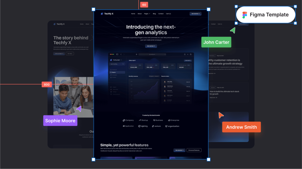 Techfy X - Startup Figma Template - Free Figma Resource | Figma Elements