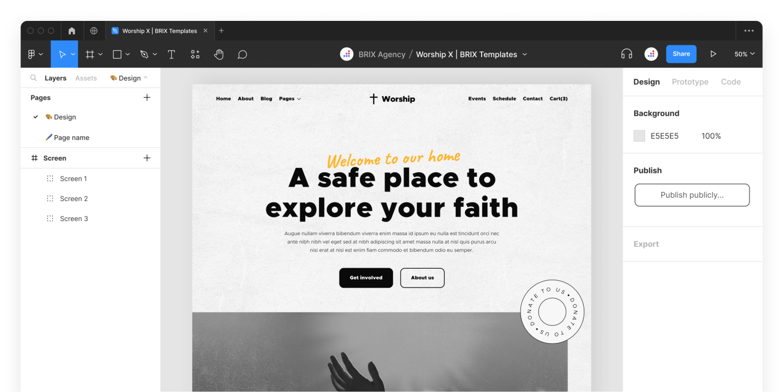 Worship X - Church Figma Template - Free Figma Resource | Figma Elements