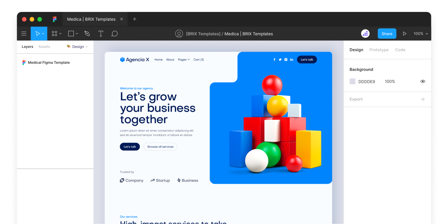 Agencia X - 3D Marketing Agency Figma Template - Free Figma Resource ...