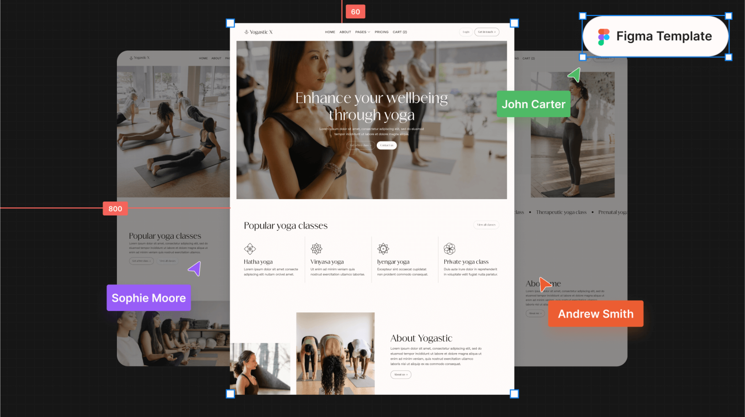 Yogastic X - Yoga Figma Template - Free Figma Resource | Figma Elements