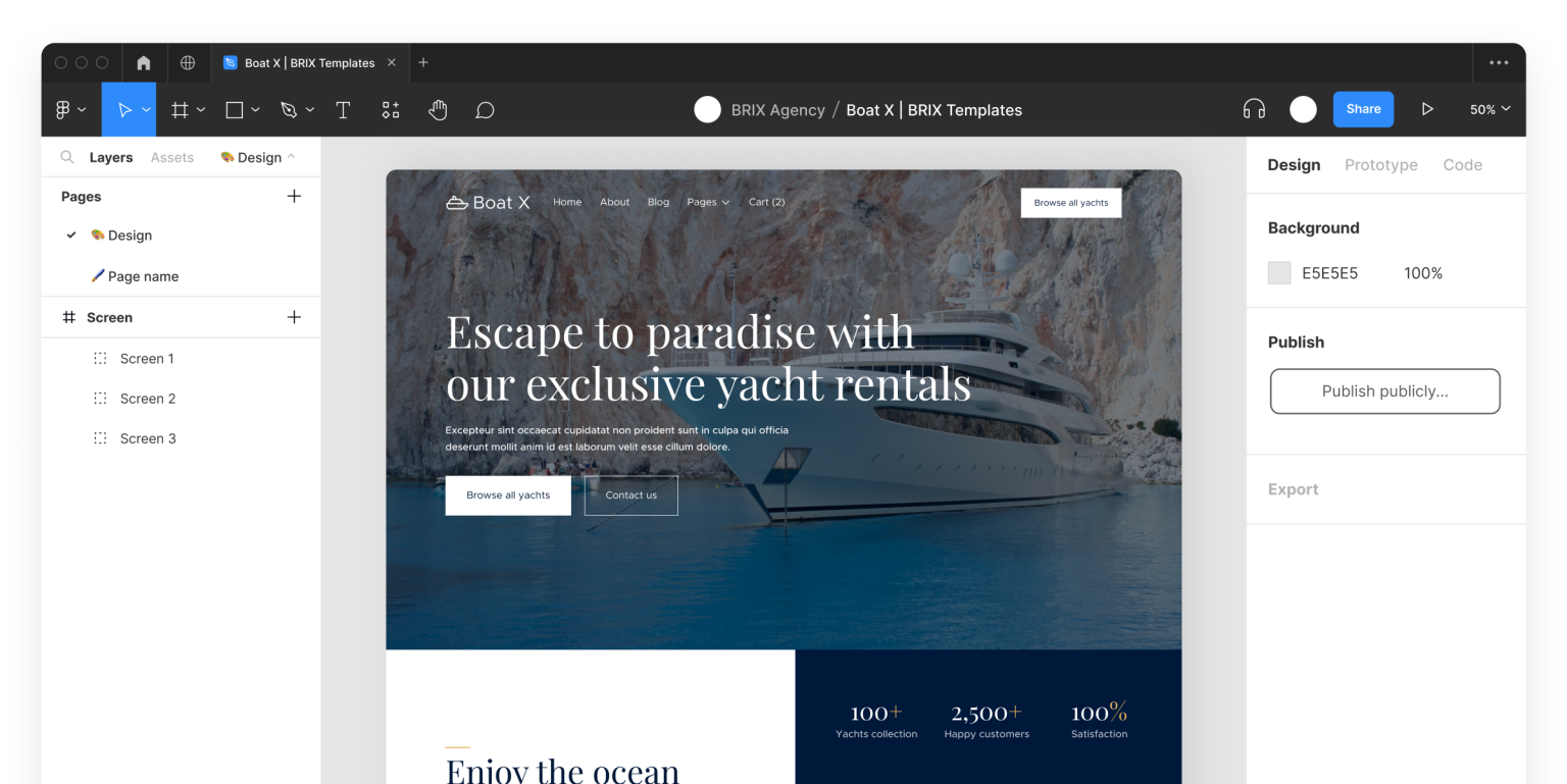Boat X - Boats Figma Template - Free Figma Resource | Figma Elements