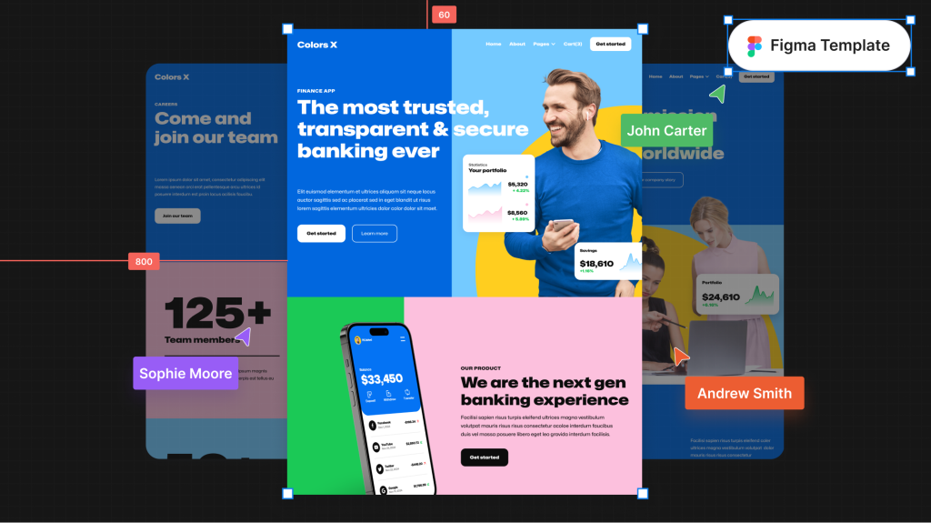 Colors X - Colorful Company Figma Template - Free Figma Resource ...
