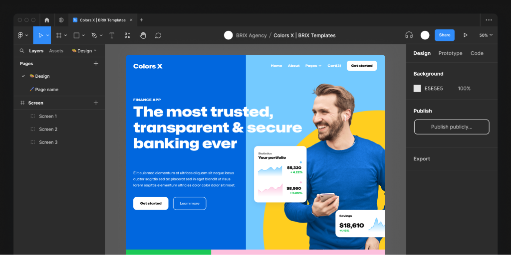 Colors X - Colorful Company Figma Template - Free Figma Resource ...