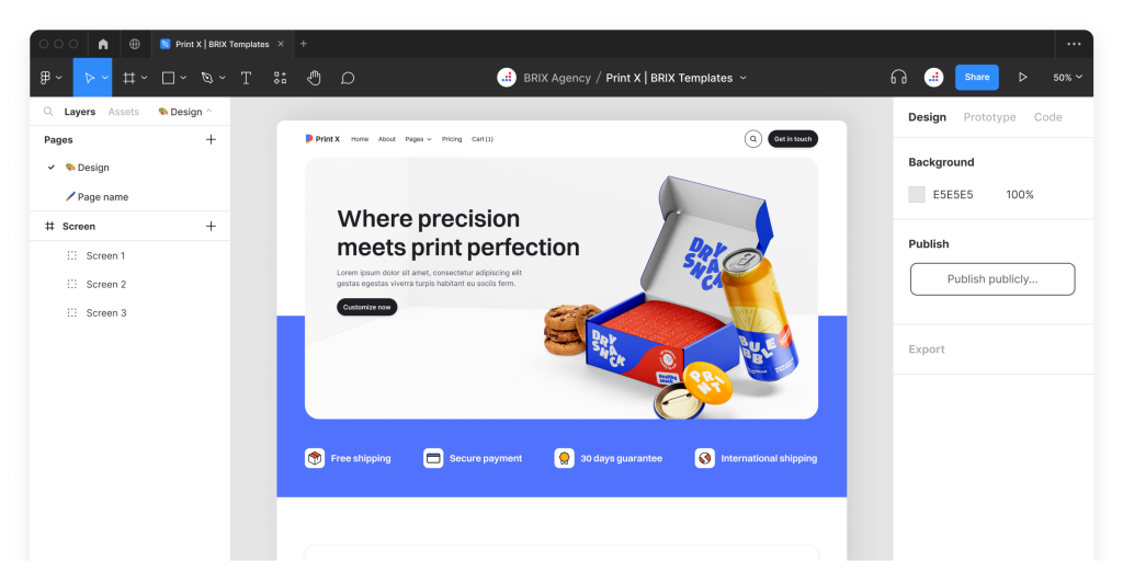 Print X - Print Services Figma Template - Free Figma Resource | Figma ...