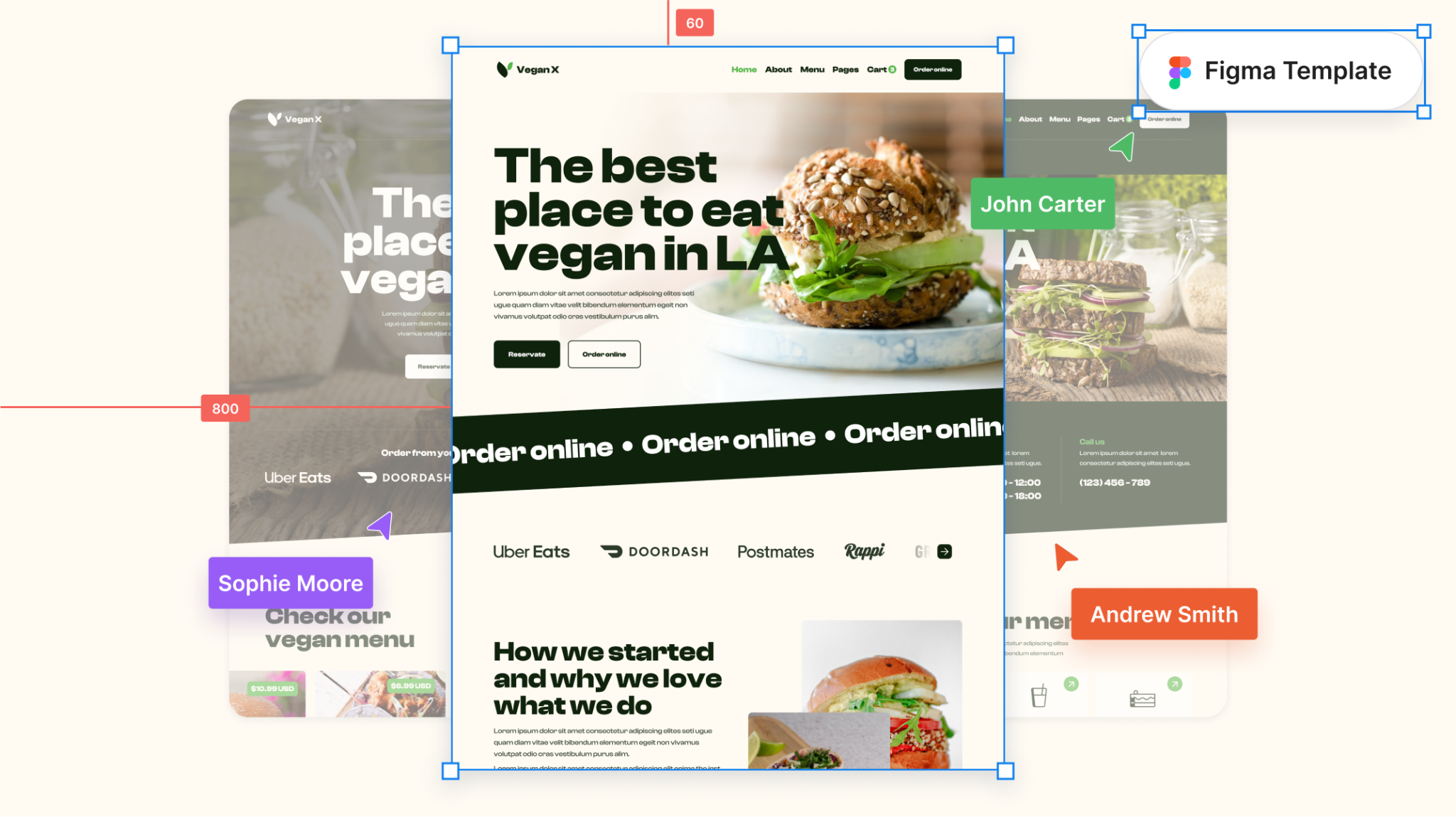 Vegan X - Vegan Restaurant Figma Template - Free Figma Resource | Figma ...