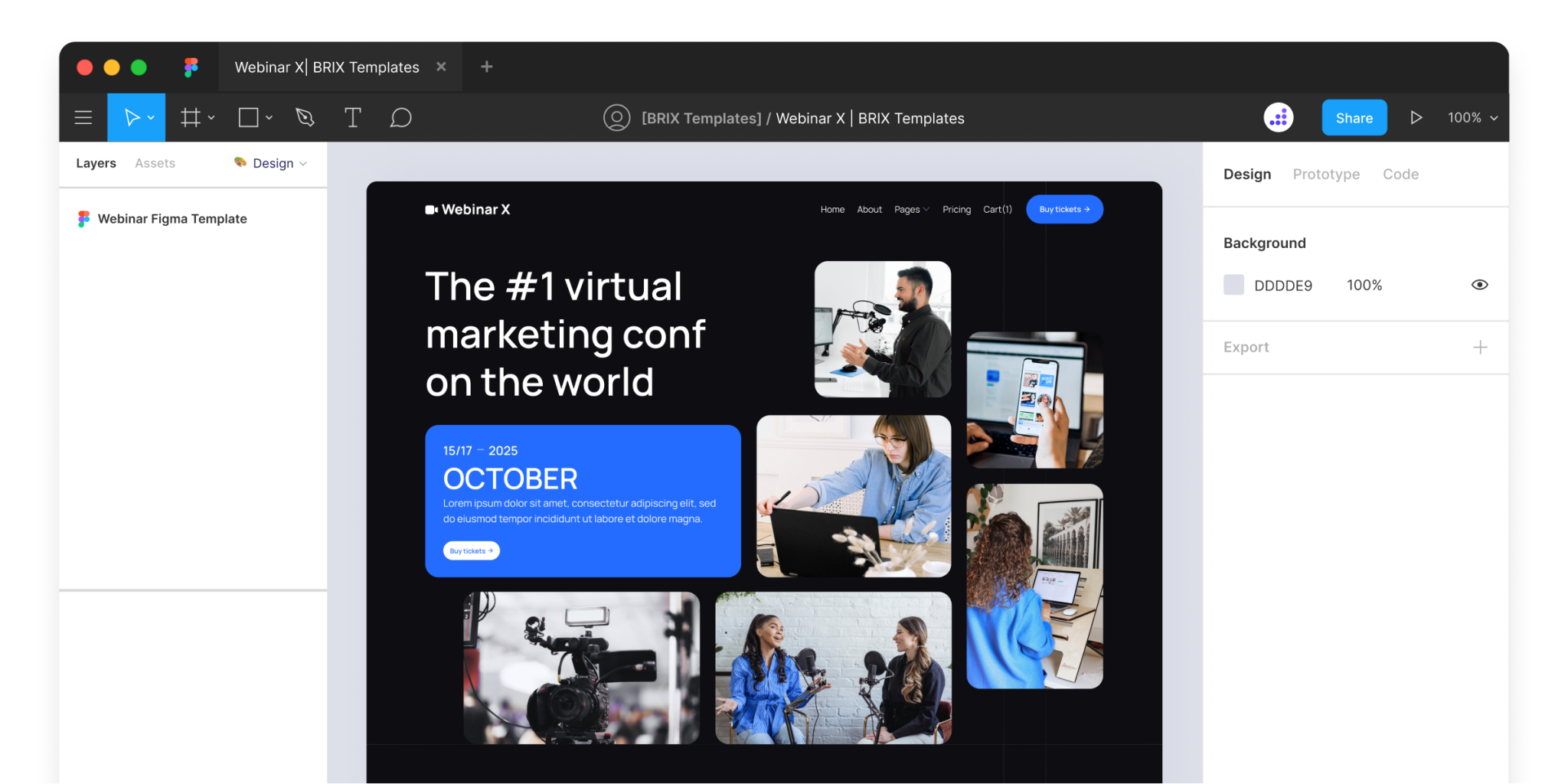 Webinar X - Webinar Figma Template - Free Figma Resource | Figma Elements