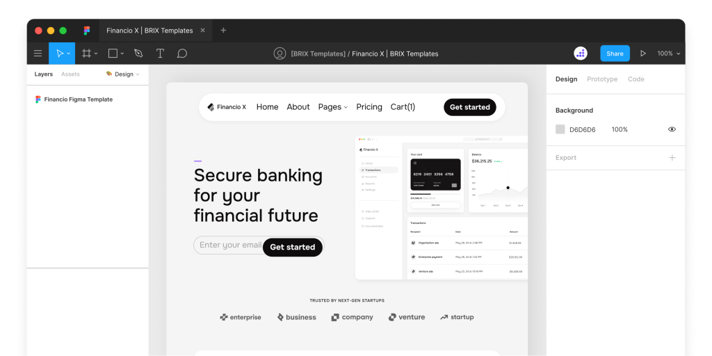 Financio X - Bank & Fintech Figma Template - Free Figma Resource ...