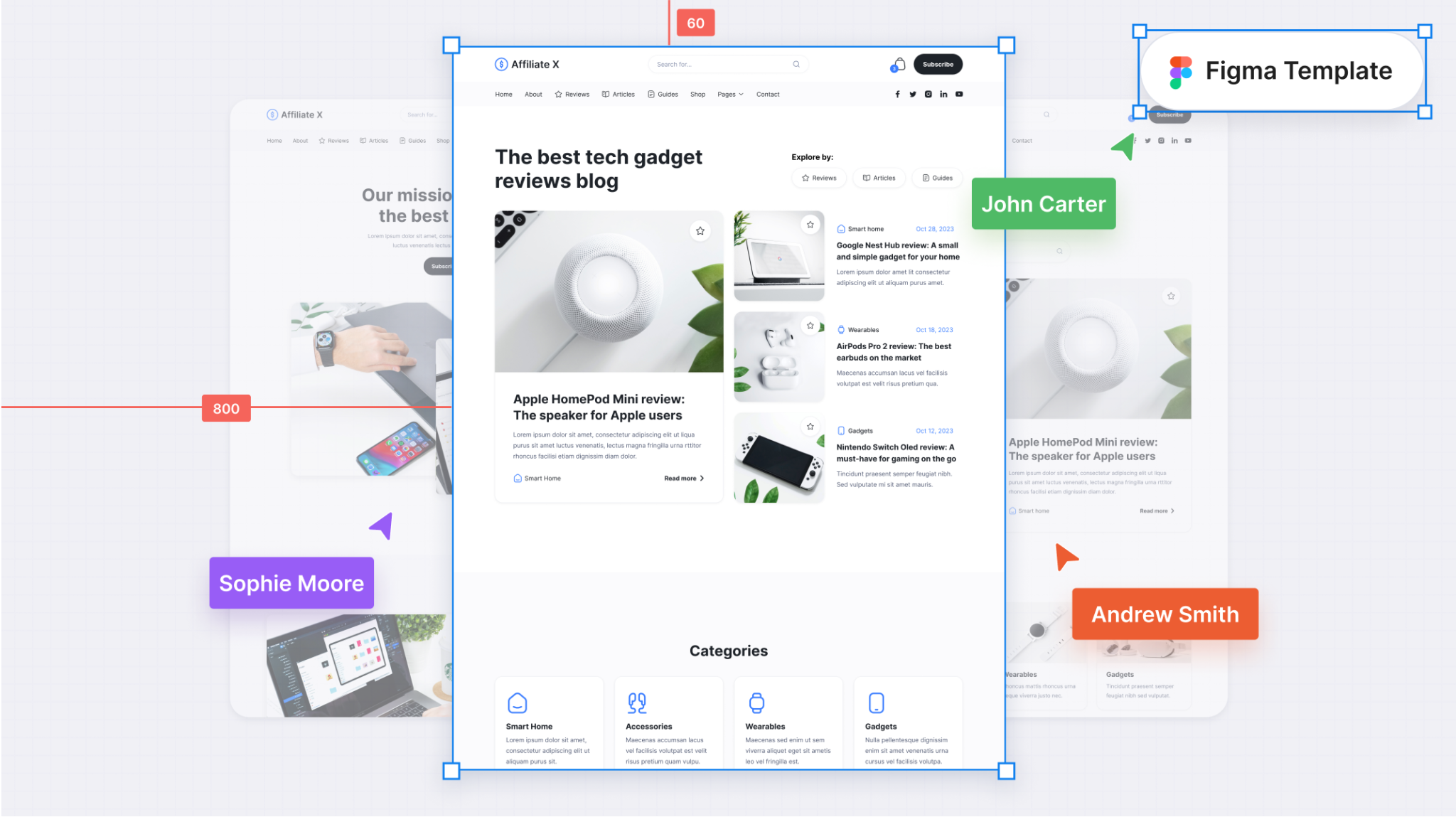 Affiliate X - Blog Figma Template - Free Figma Resource | Figma Elements