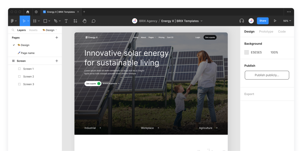 Energy X - Solar Energy Figma Template - Free Figma Resource | Figma ...