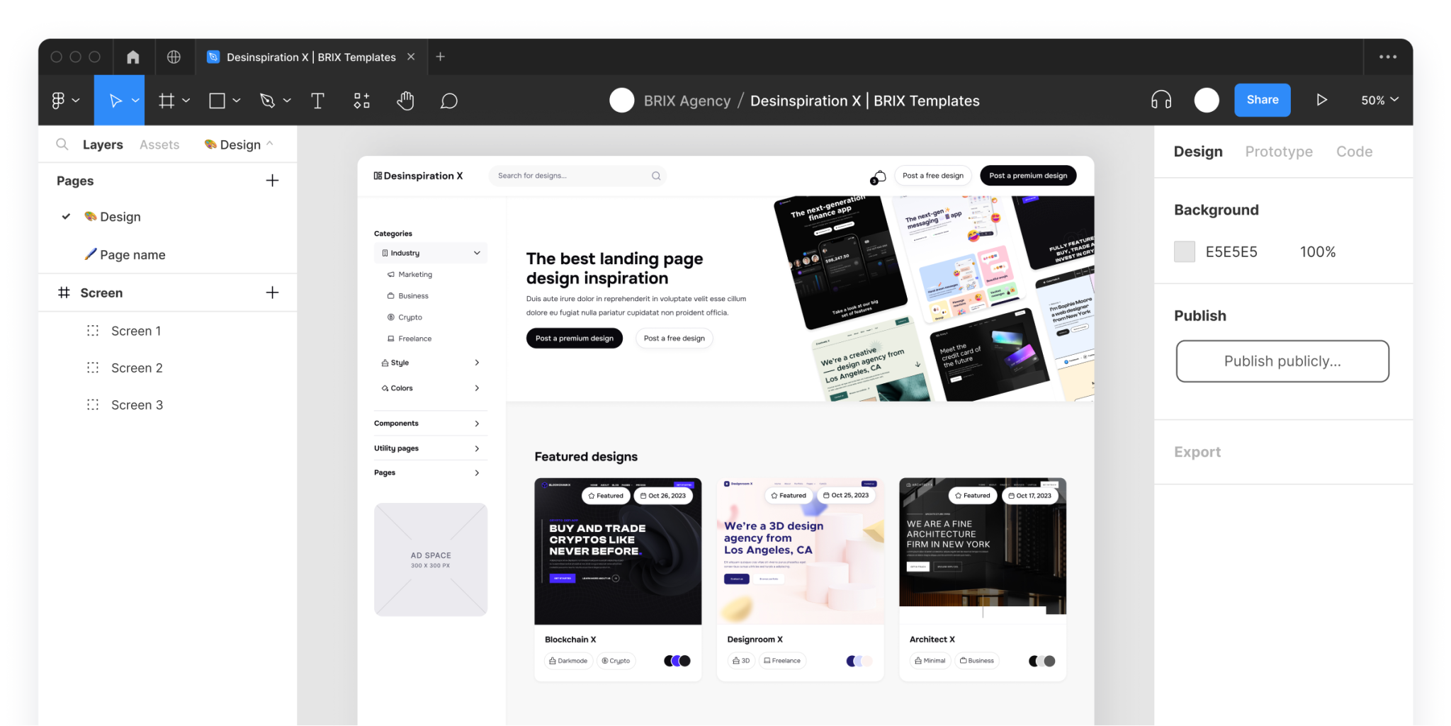 Desinspiration X - Curated Design Directory Figma Template - Free Figma ...