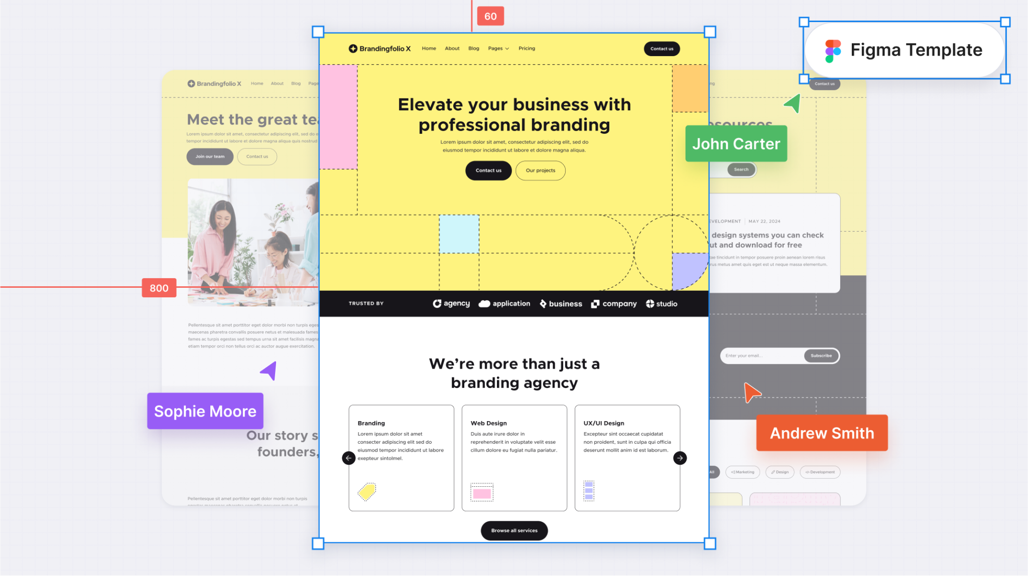 Brandingfolio X - Branding Agency Figma Template - Free Figma Resource ...
