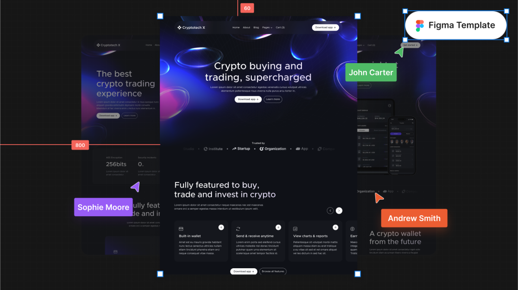 Cryptotech X - Crypto Figma Template - Free Figma Resource | Figma Elements