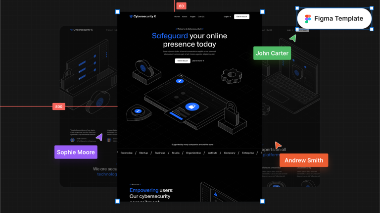 Cybersecurity X - Cyber Security Figma Template - Free Figma Resource ...