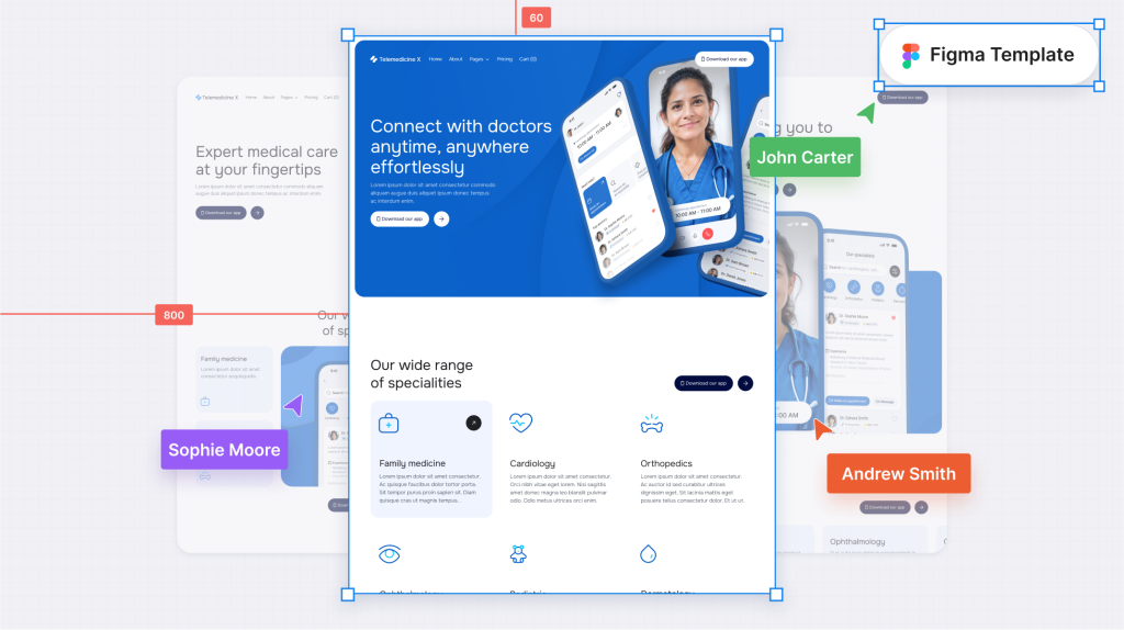 Telemedicine X - Hospital App Figma Template - Free Figma Resource ...
