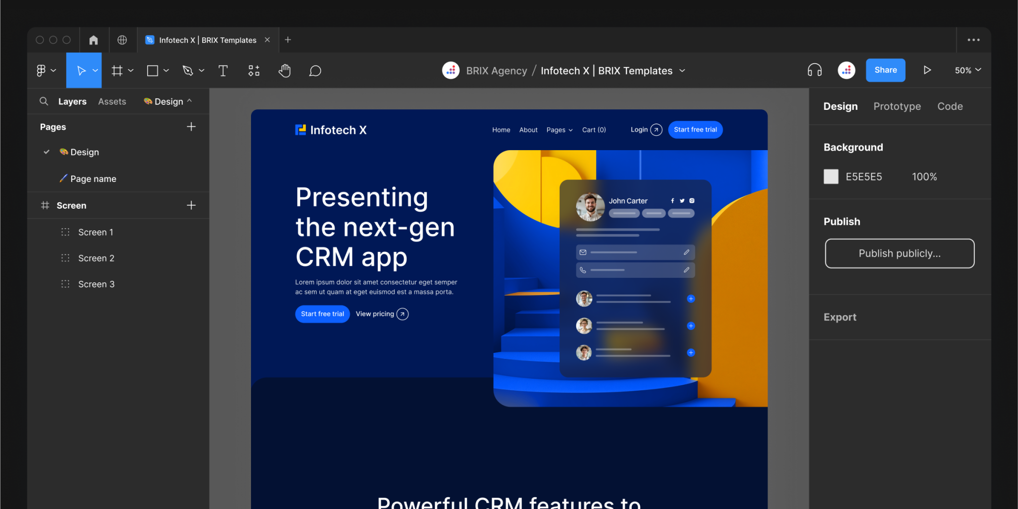 Infotech X - SaaS Figma Template - Free Figma Resource | Figma Elements