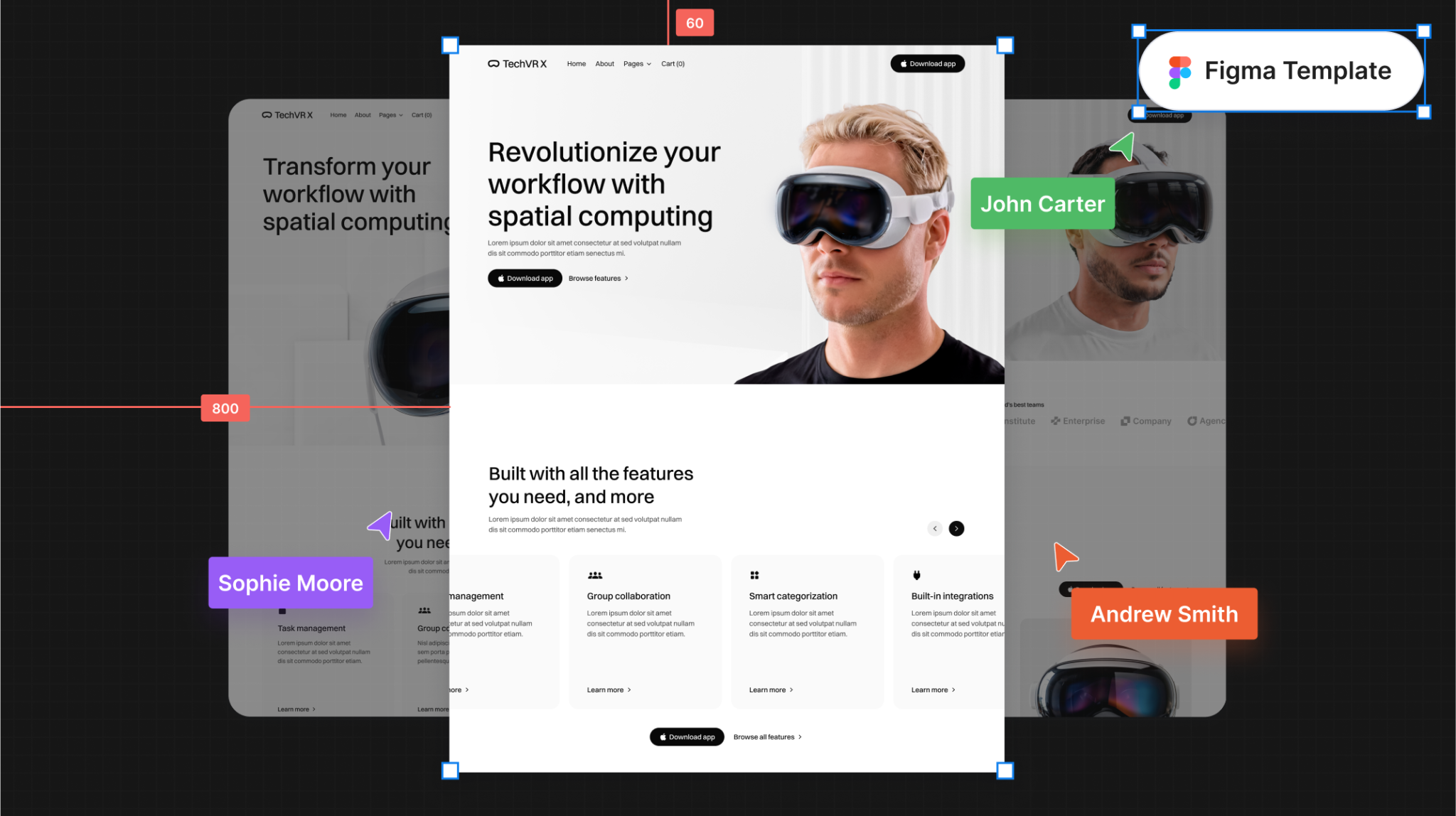 TechVR X - VR & AR Figma Template - Free Figma Resource | Figma Elements