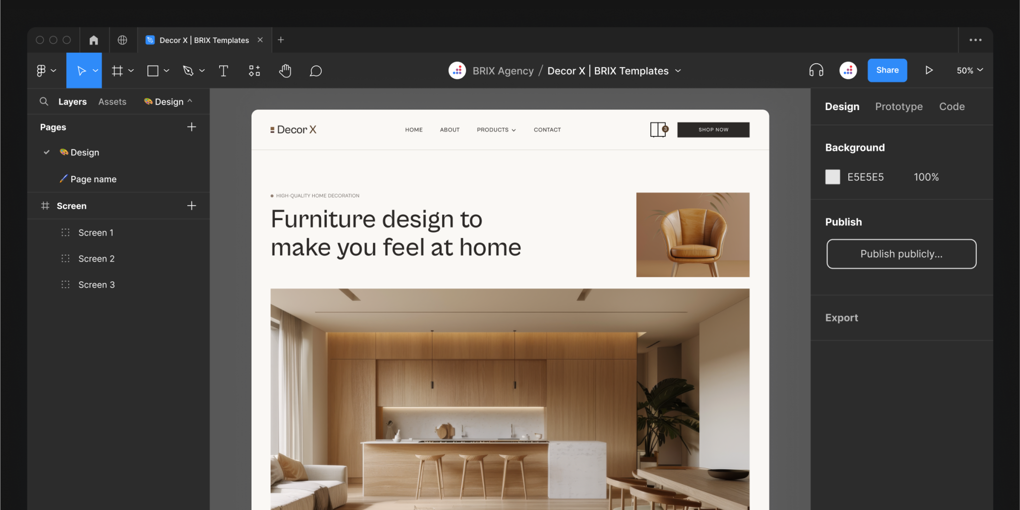 Decor X - Store Figma Template - Free Figma Resource | Figma Elements