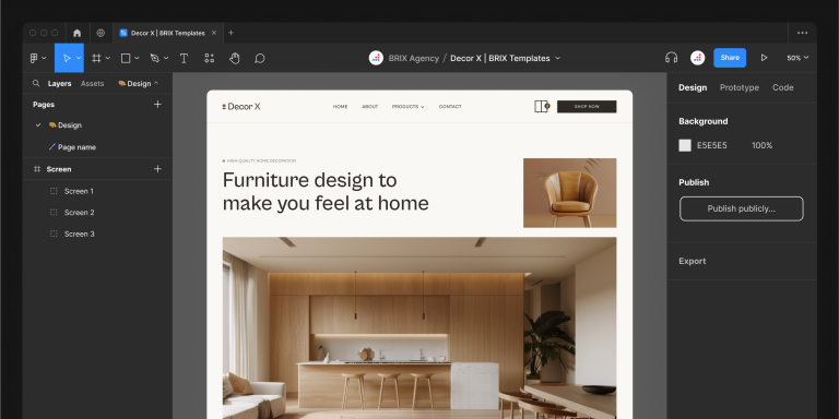 Decor X - Store Figma Template - Free Figma Resource | Figma Elements