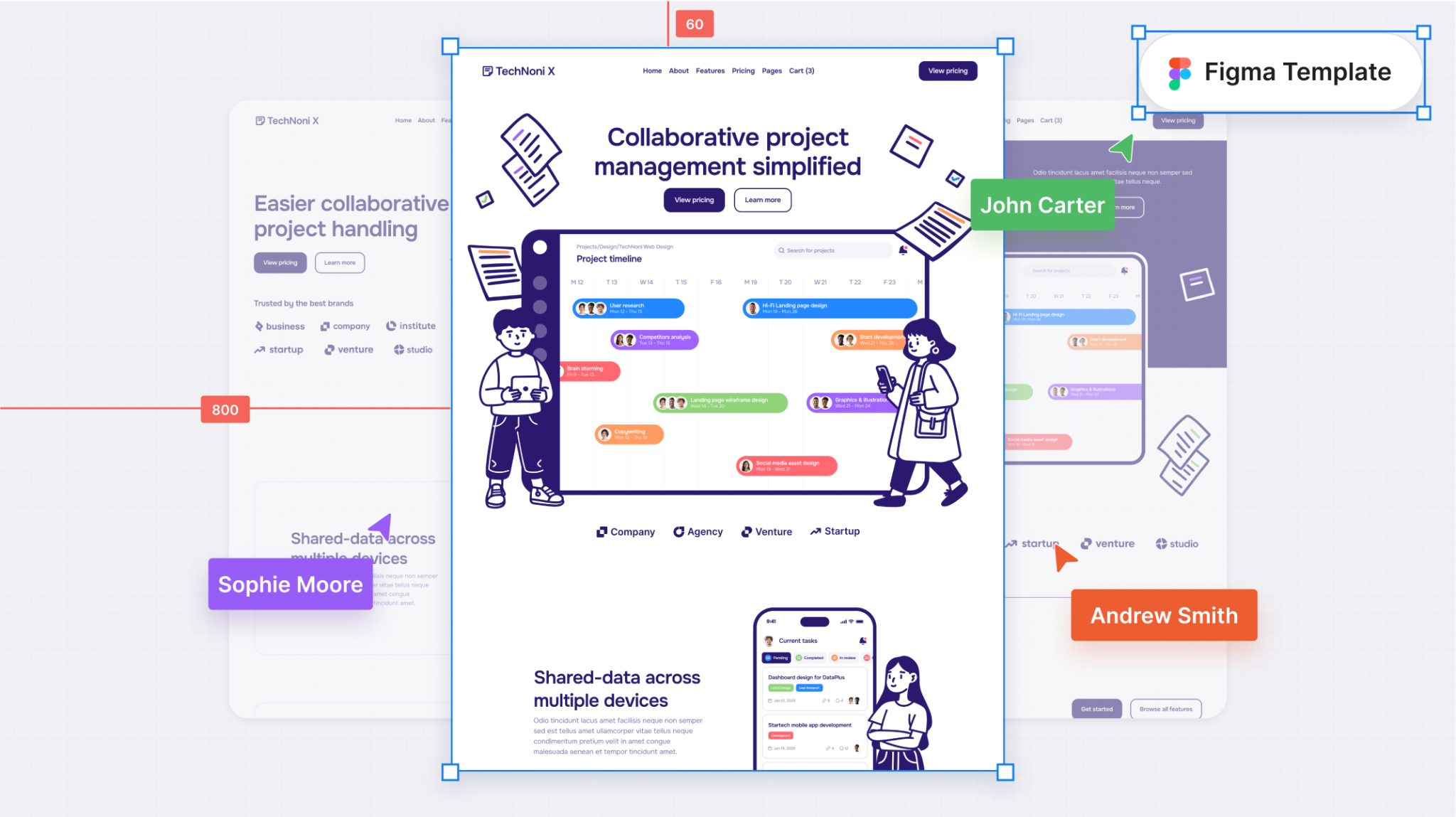 TechNoni X - Tech Figma Template - Free Figma Resource | Figma Elements