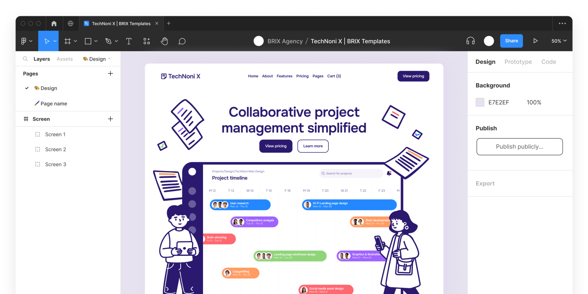 TechNoni X - Tech Figma Template - Free Figma Resource | Figma Elements