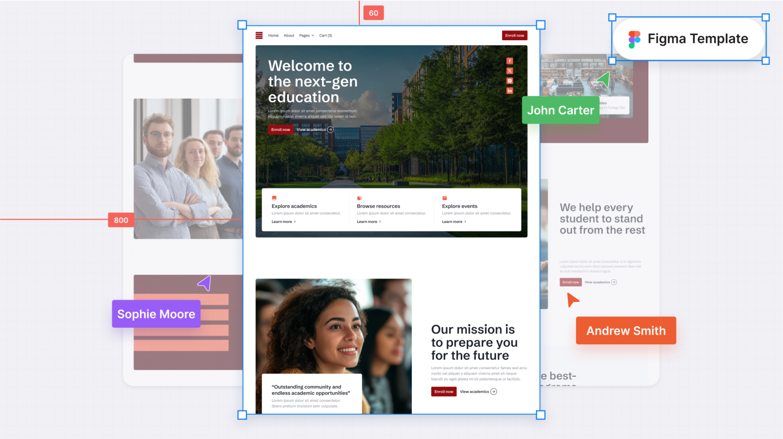 Eduhub - College Figma Template - Free Figma Resource | Figma Elements