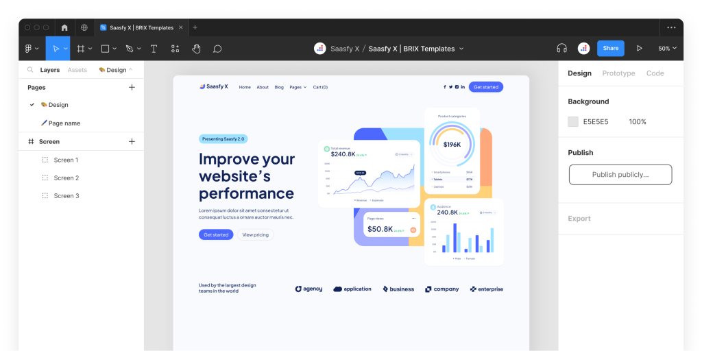 Saasfy X - Tech SaaS Figma Template - Free Figma Resource | Figma Elements