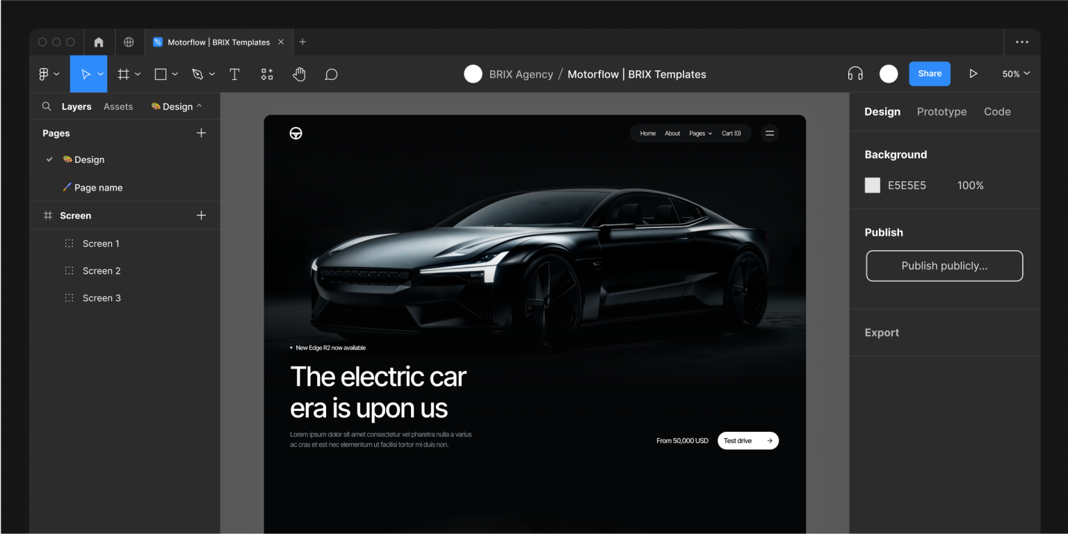 Motorflow - Automative Figma Template - Free Figma Resource | Figma ...