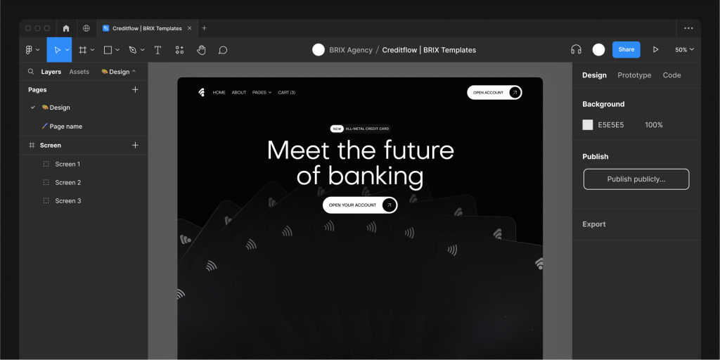 CreditFlow - Bank Figma Template - Free Figma Resource | Figma Elements