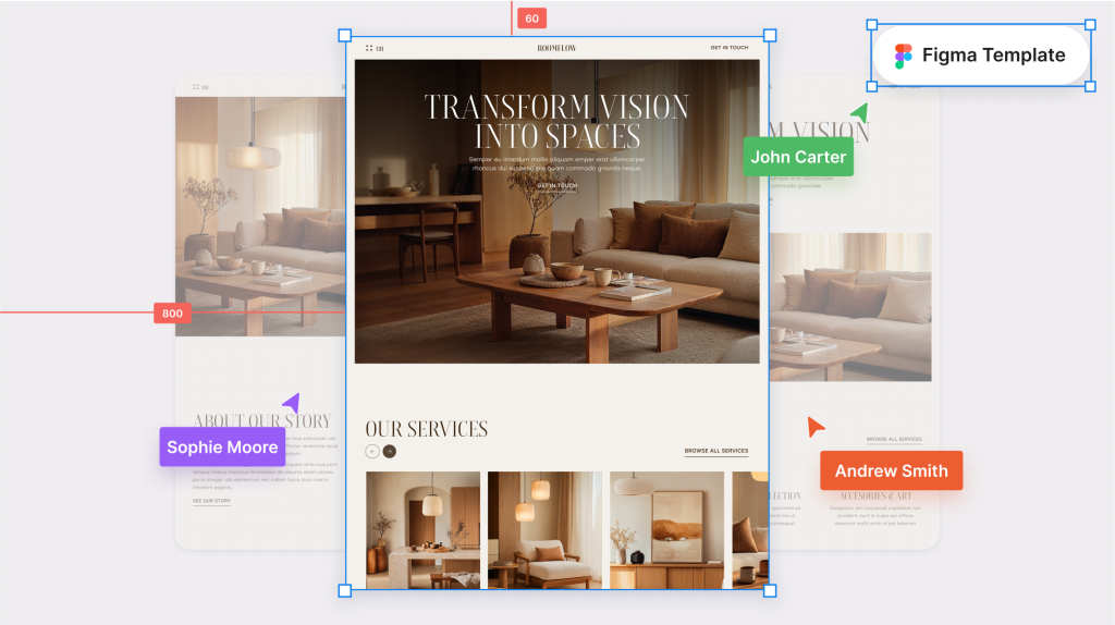 RoomFlow - Interior Design Figma Template - Free Figma Resource | Figma ...