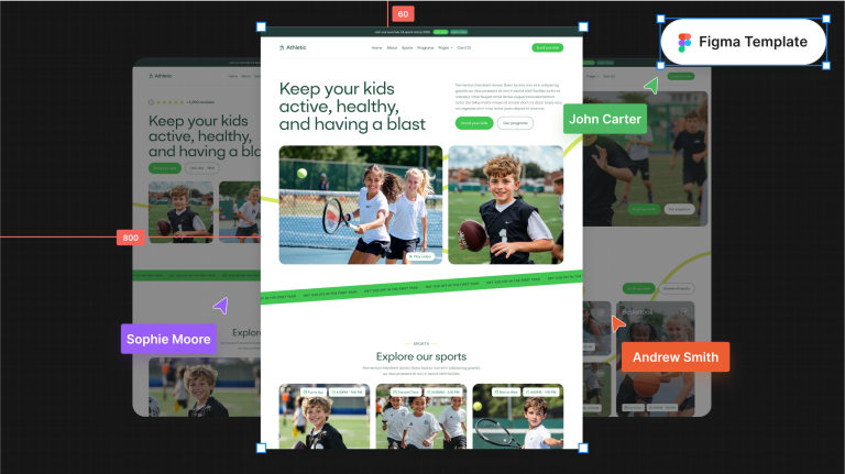 Athletic - Sports Academy Figma Template - Free Figma Resource | Figma ...