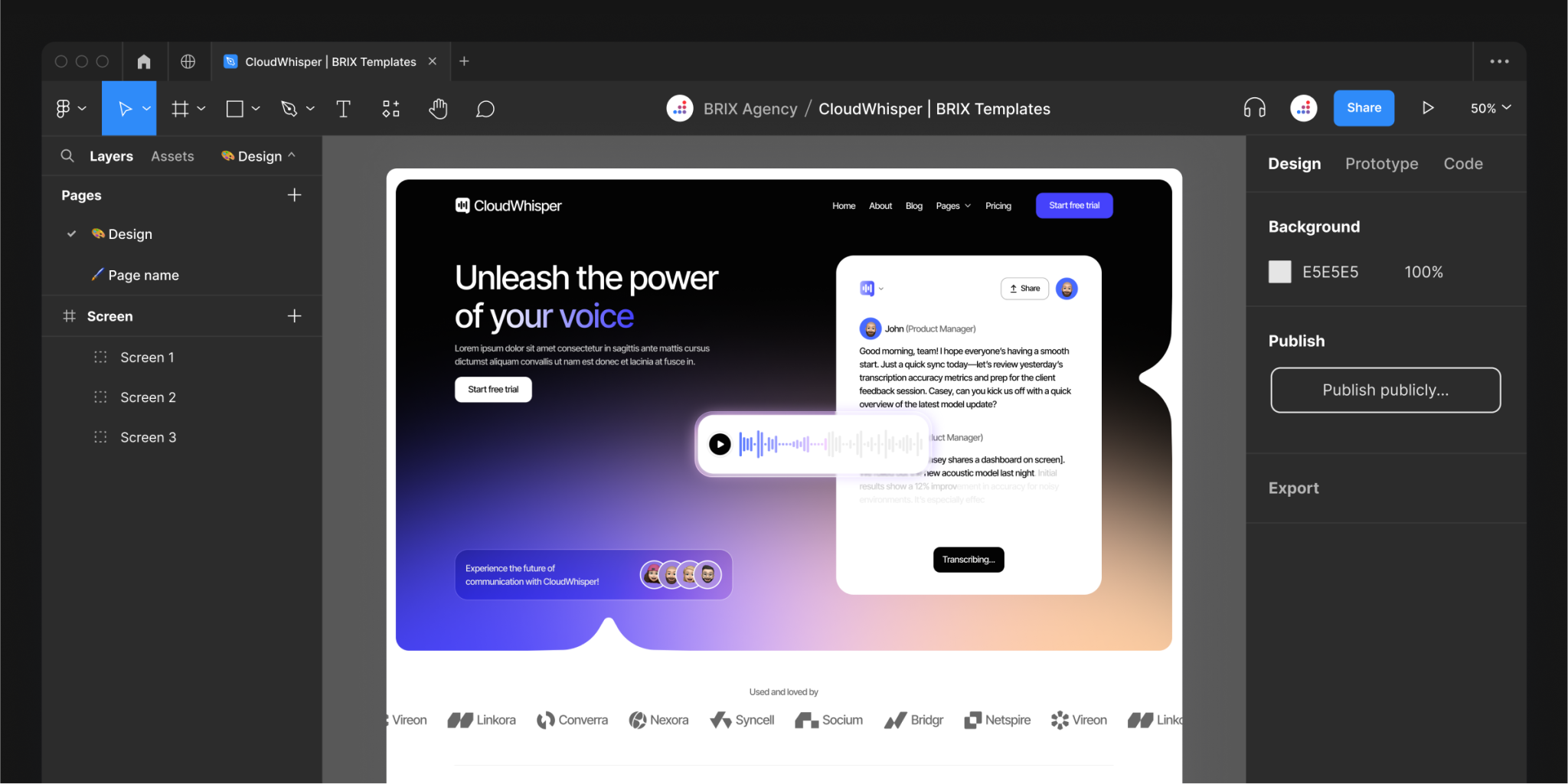 Cloudwhisper - Generative AI Figma Template - Free Figma Resource ...