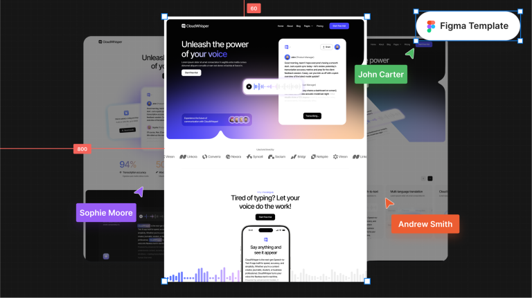 Cloudwhisper - Generative AI Figma Template - Free Figma Resource | Figma Elements