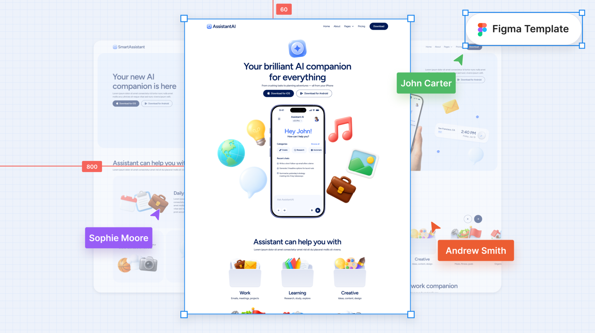 SmartAssistant - AI Assistant Figma Template - Free Figma Resource ...